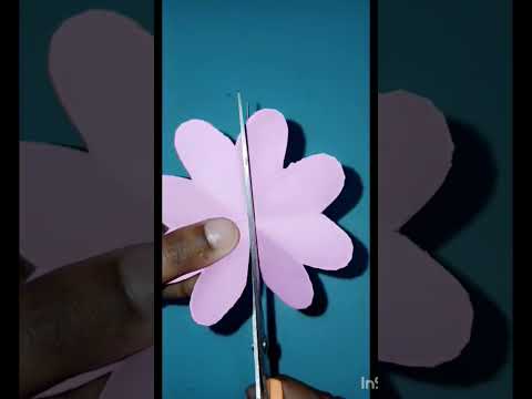 let's make easy paper flower ✨️ 🌼 art with me #art #ides #craft #flowers