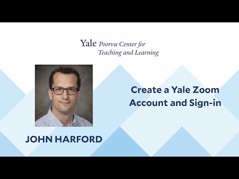 Create a Yale Zoom Account and Sign-in