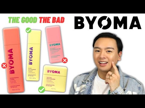 TESTING BYOMA NEW Milky Oil Cleanser/Melting Balm Cleanser/Brightening Toner/De-Puff Eye Gel REVIEW