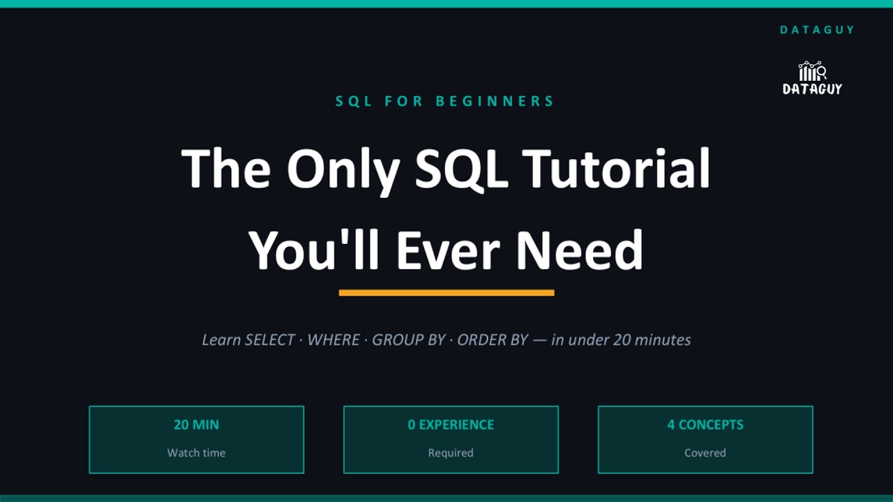 SQL for Beginners: The Only Tutorial You'll Ever Need (2026)