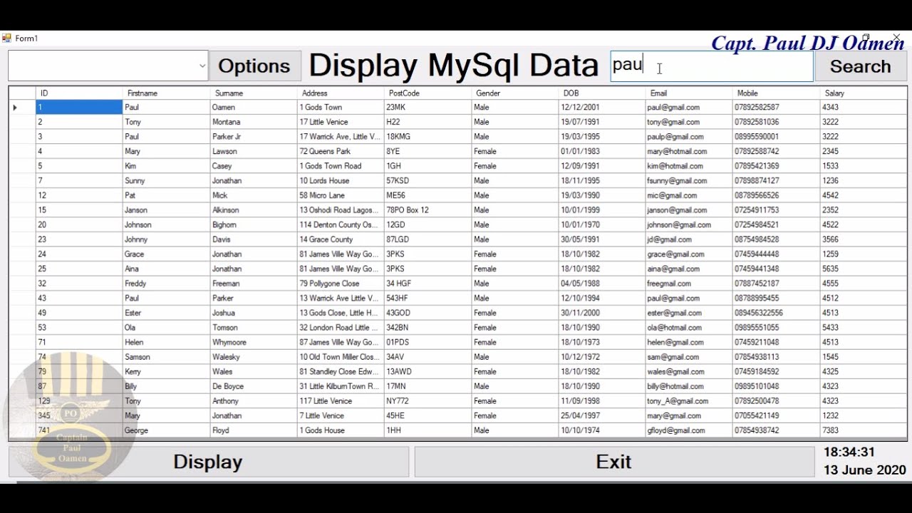 How to Connect MySql Database, and Search Data in DataGridView in Visual Basic.Net - Full Tutorial