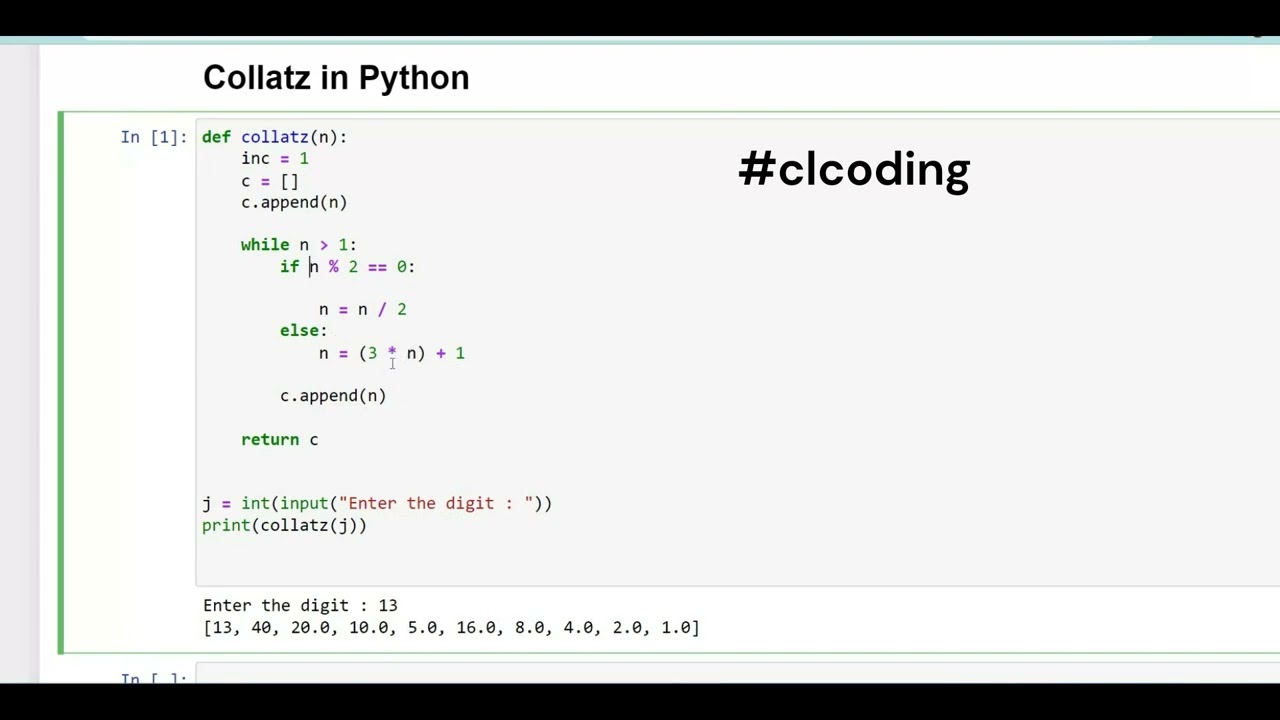 100 Days Python Loop Challenge  | Day 3 : Make a program of Collatz