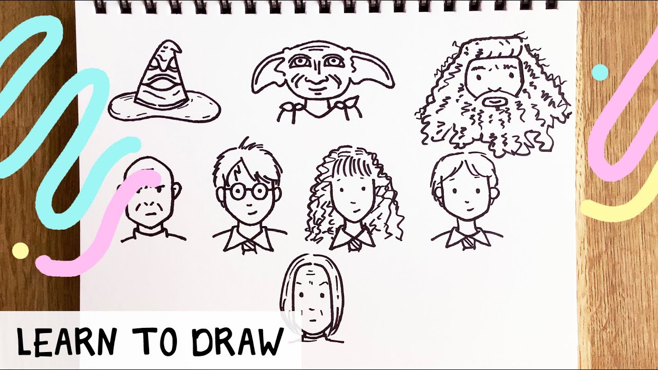 How to draw cartoon Harry Potter characters