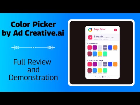 Color Picker By Ad Creative.ai Review and Demonstration (Google Chrome Extension)