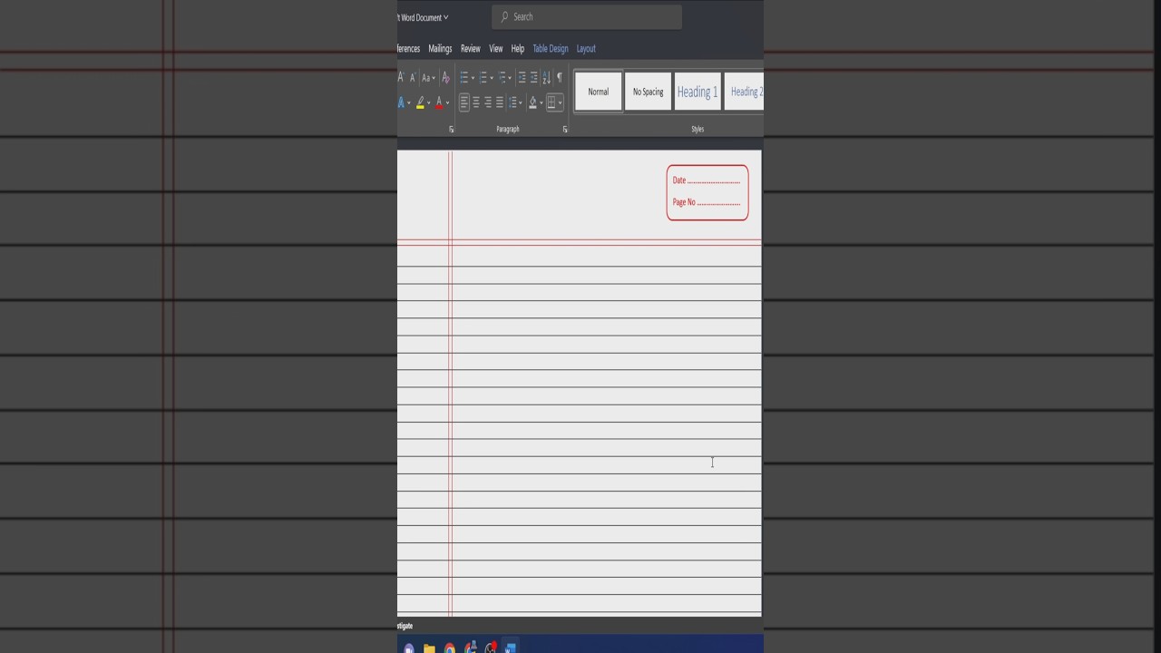 How to create lined paper in word #word #notebook #paper #design