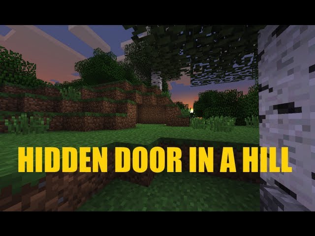 Diaginal Hidden Door in a Hill Minecraft Map