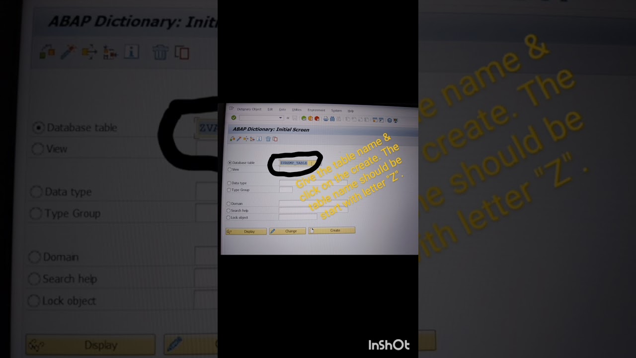 🤔How to create database tables in the data dictionary.👍