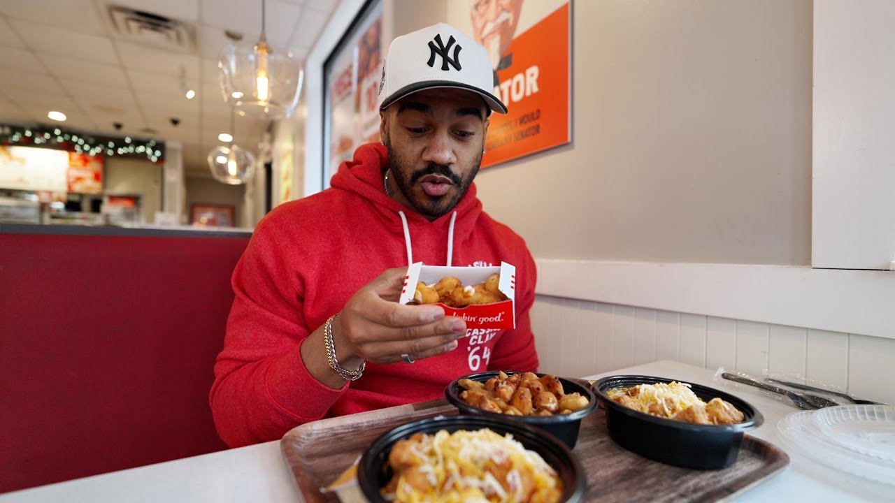 Trying  KFC's New Cheese Curds and Poutine Bowl