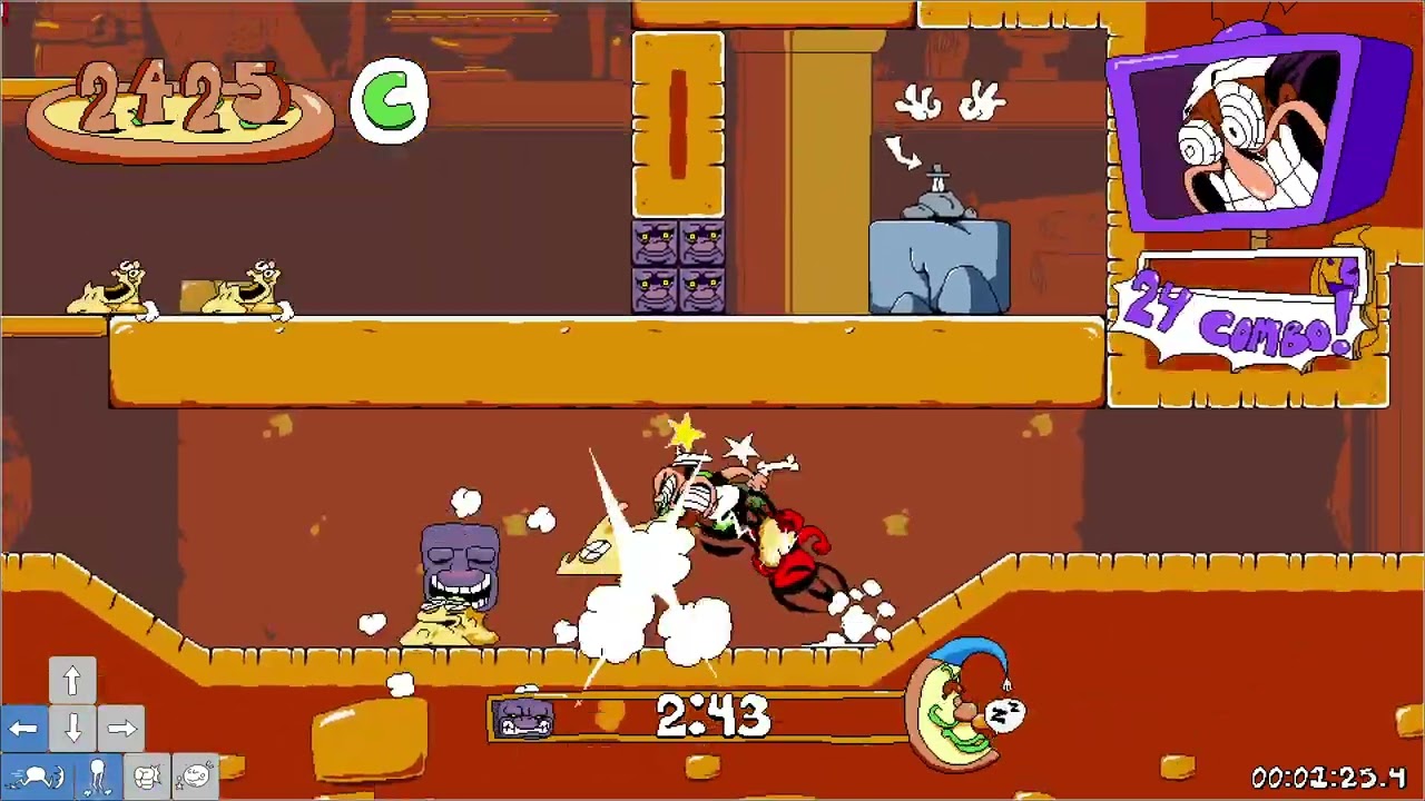 Pizza Tower Pizzascape Any% 2:00.950 (WR)