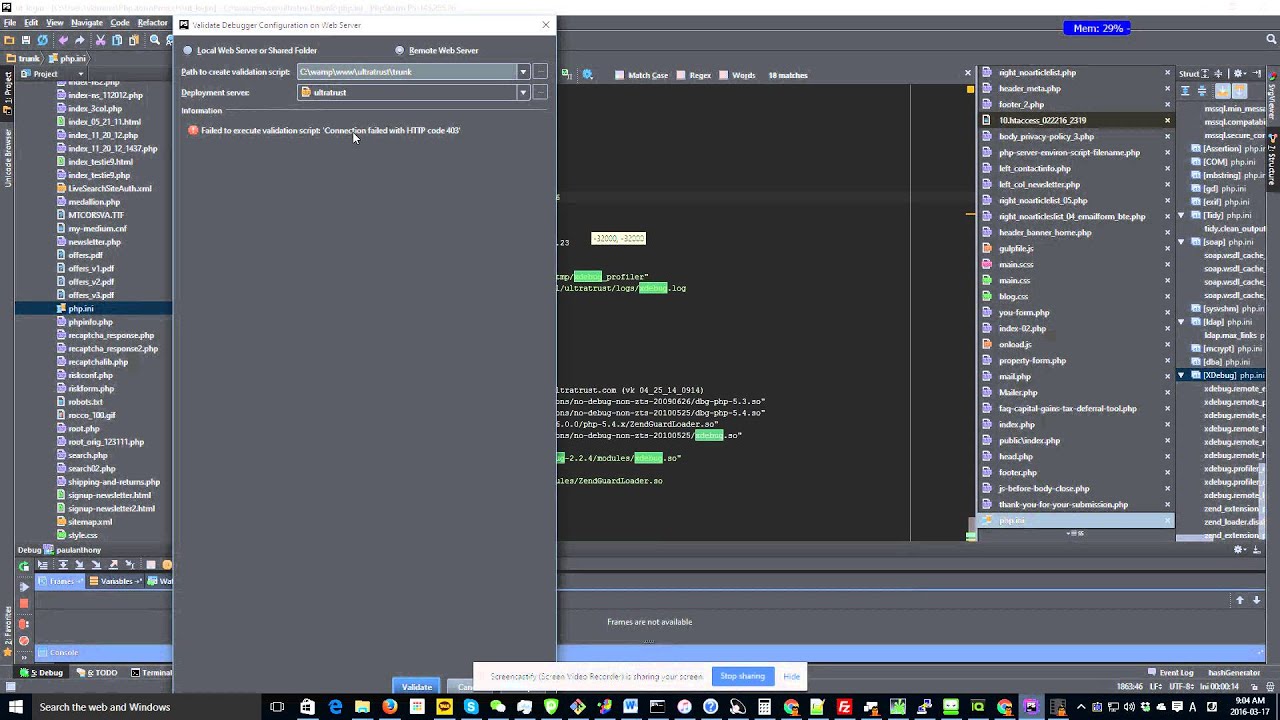 Remote debug PHPStorm version 11.x 145.256.26