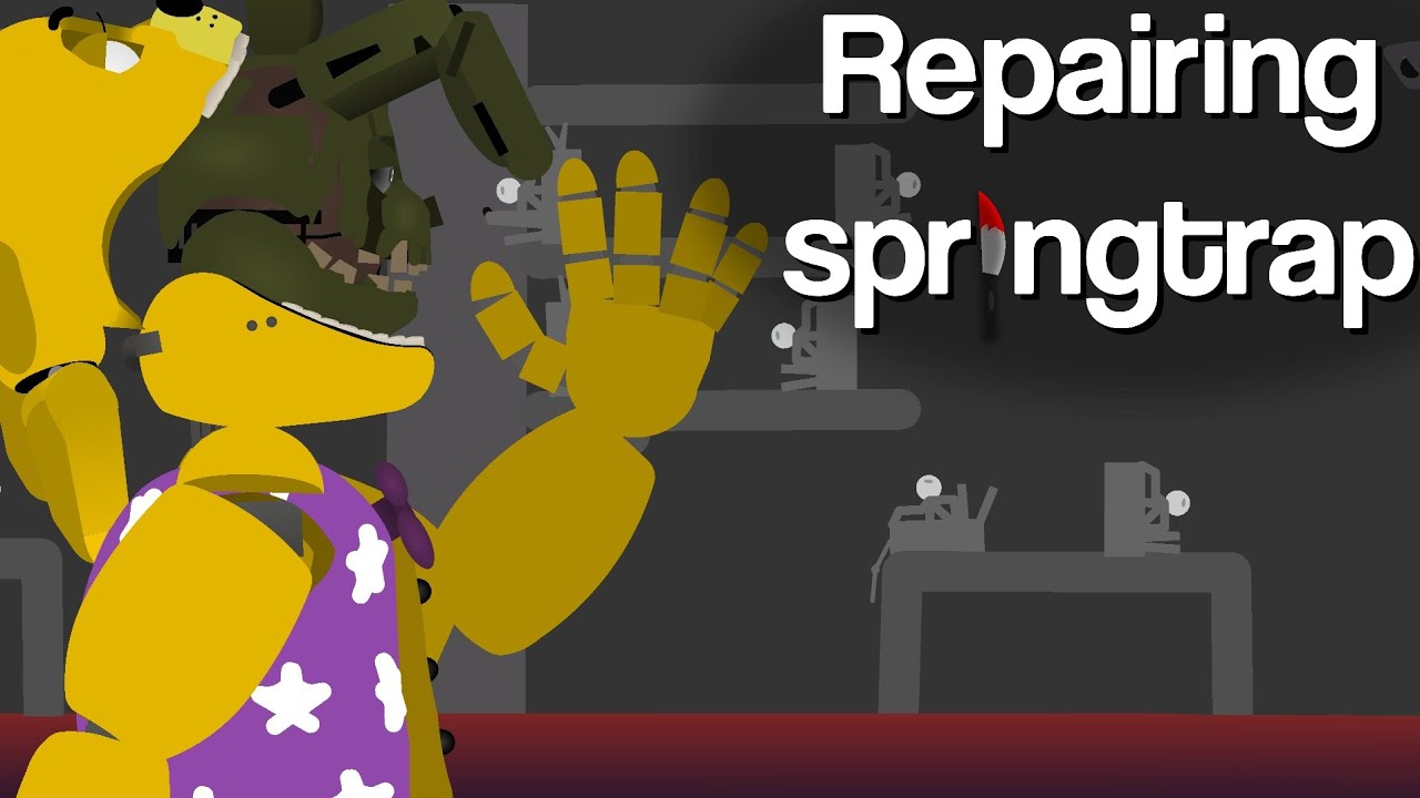 Repairing Springtrap To Spring Lock(Stick Nodes Animations [repairing]SPRINGTRAP FNAF