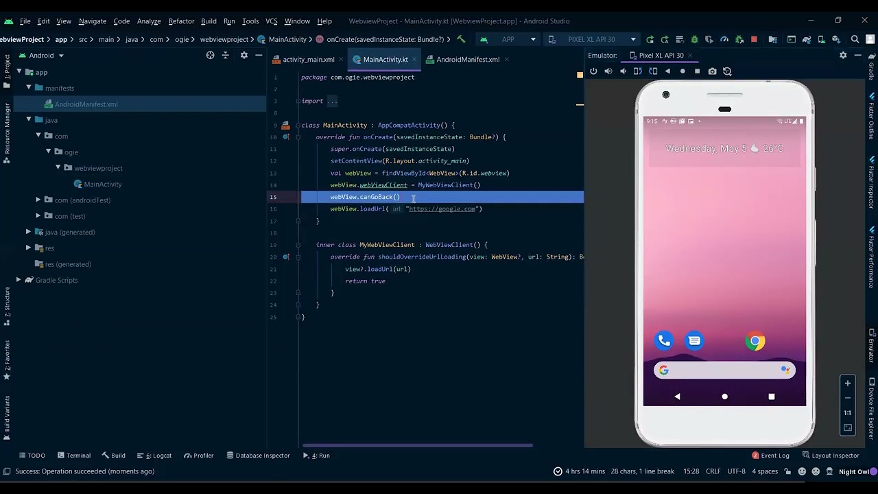 Kotlin - Android   Webview mp4   Google Drive