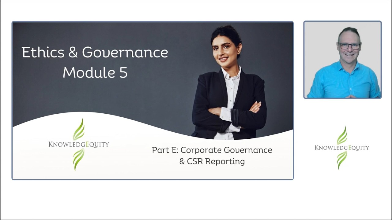CPA EG Module 5 Part E - CSR Reporting