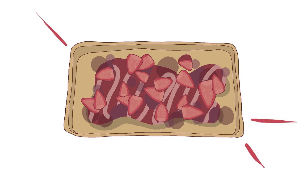 Strawberries and Cream Ice lollies - Animated Recipes