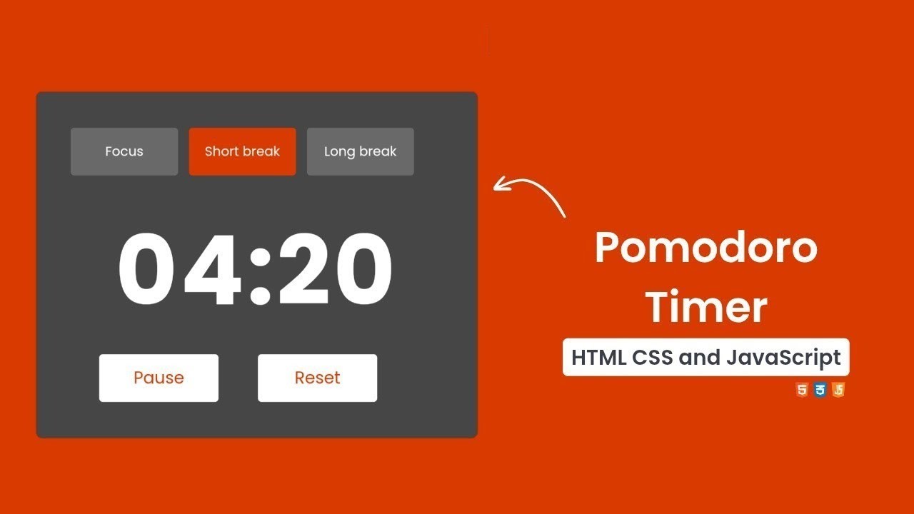 Pomodoro Timer in HTML CSS & JavaScript | Doxa Dev