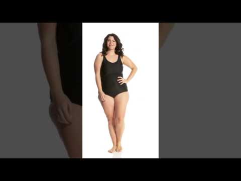 Sporti Plus Size Polyester Moderate Solid Fitness One Piece Swimsuit | SwimOutlet.com