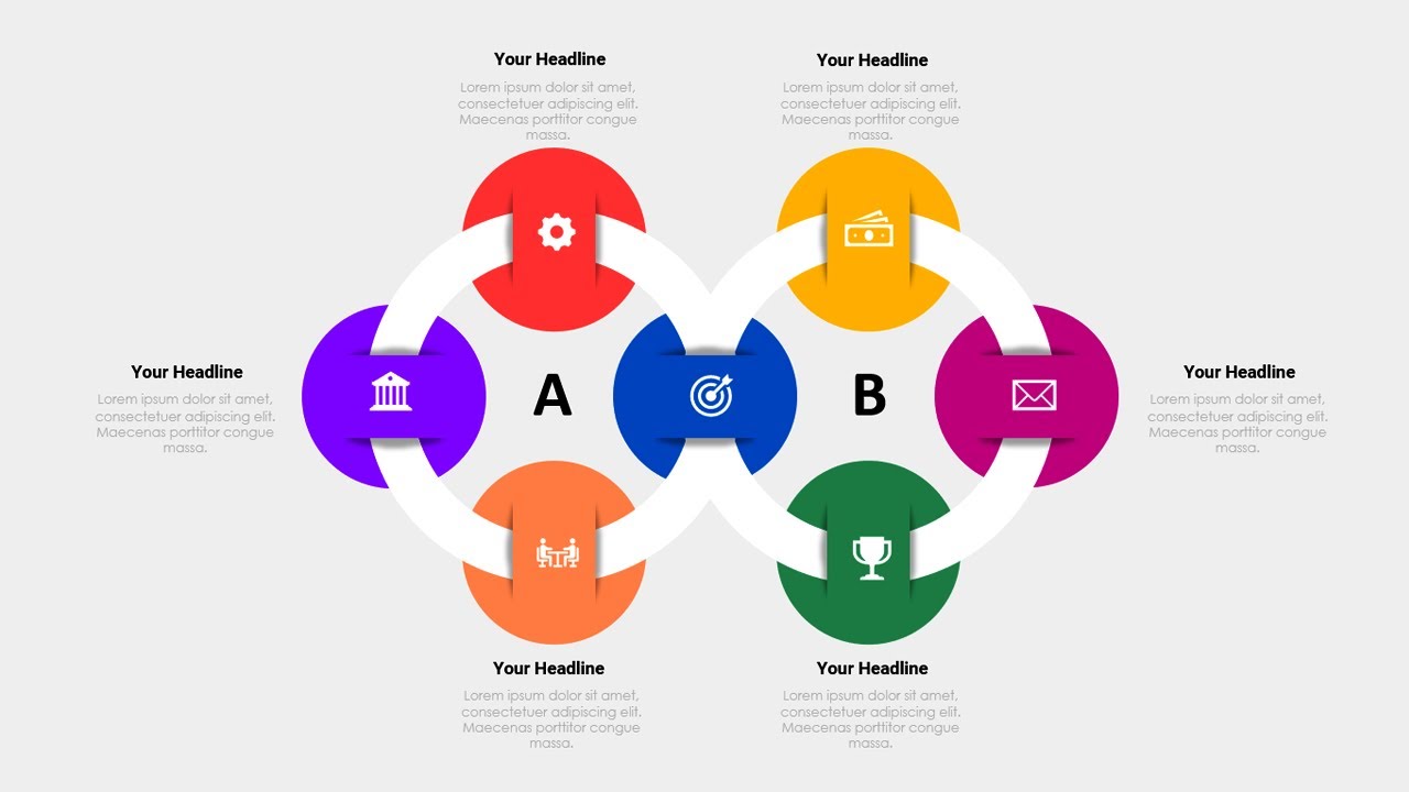 Animated 4 and 6 Circular Steps Infographic Slide in PowerPoint