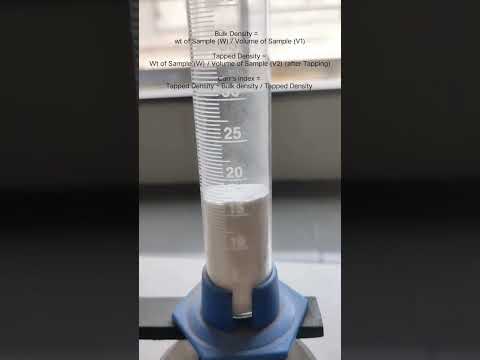 Bulk density Apparatus demostration, Tapped density process#pharmaceutical #pharma #practical