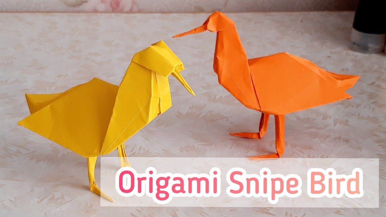 Origami Snipe Bird by John Montroll