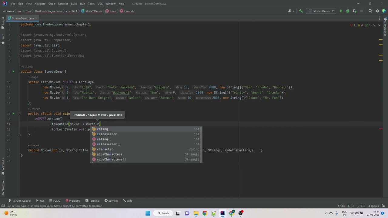 #25 How to use takeWhile() and dropWhile() | Java Streams