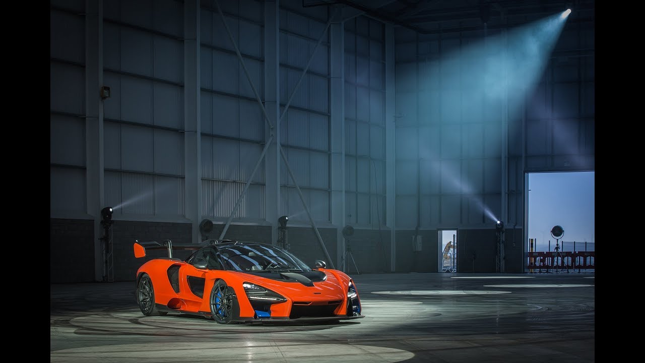 The McLaren Senna laying down rubber at the new McLaren Composites Technology Centre