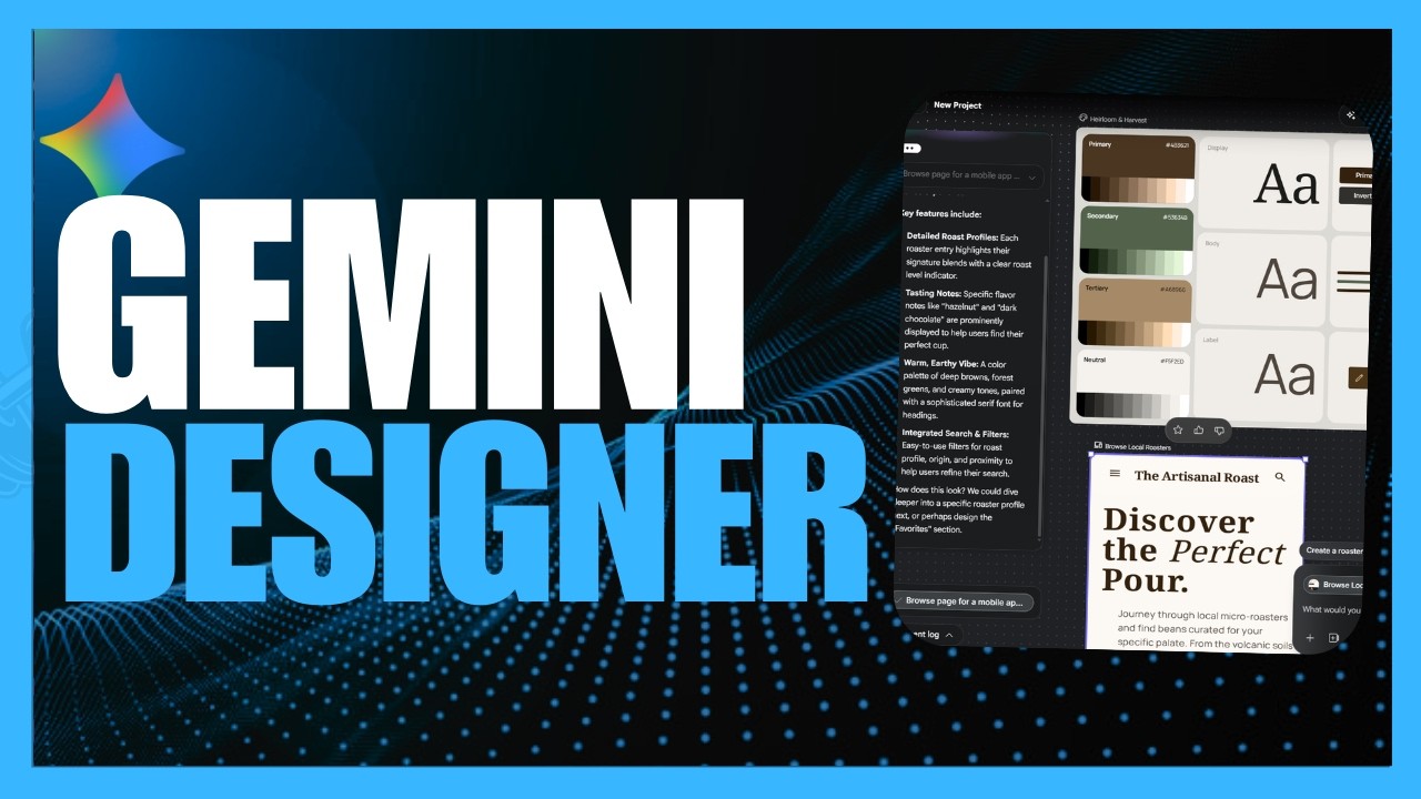 Google's NEW AI Vibe Design Tool IS INSANE! The Greatest AI Design System I've Ever Used! (Stitch)