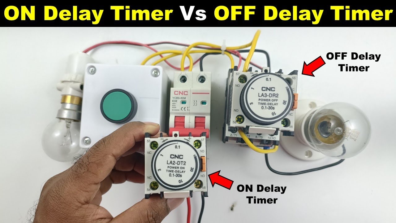 Difference Between ON Delay Timer and OFF Delay Timer @TheElectricalGuy
