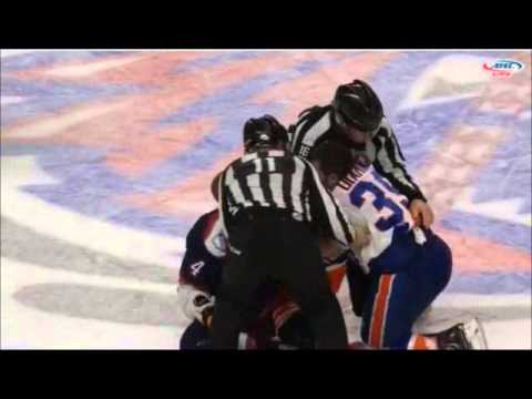 Conor Allen vs. Joe Diamond, January 12, 2014 - Hartford Wolf Pack vs ...