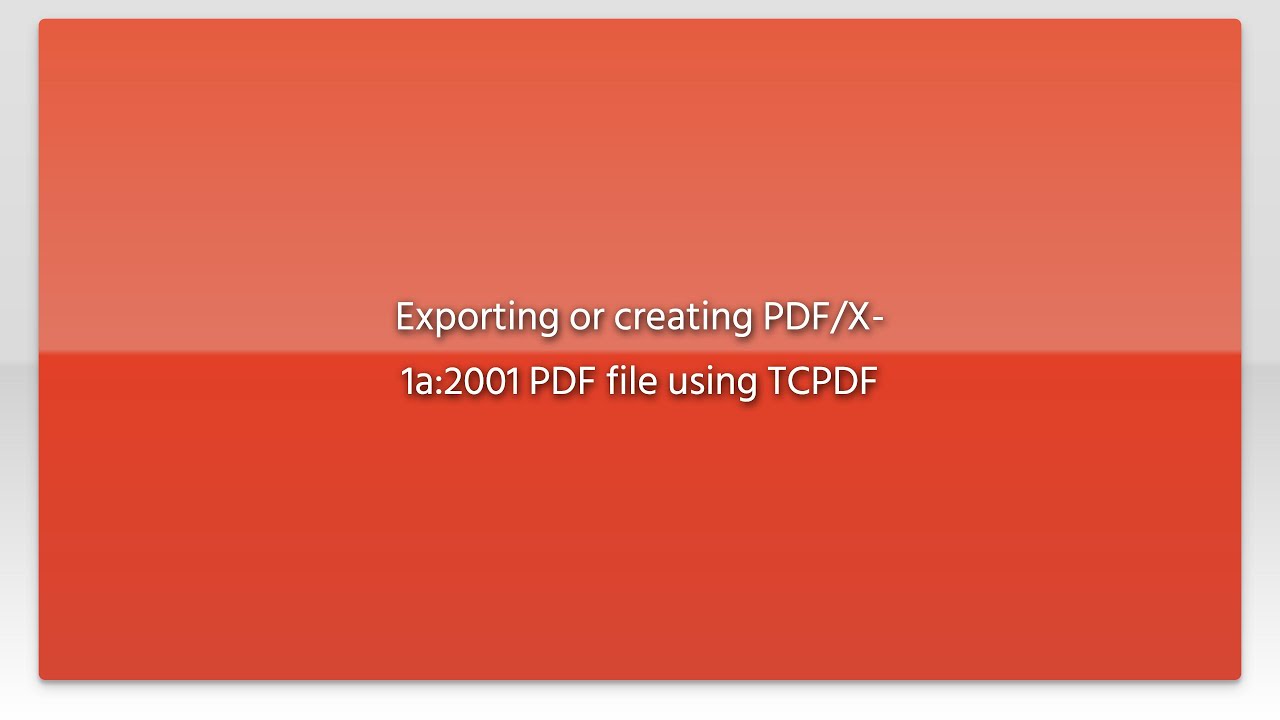 Exporting or creating PDF/X-1a:2001 PDF file using TCPDF