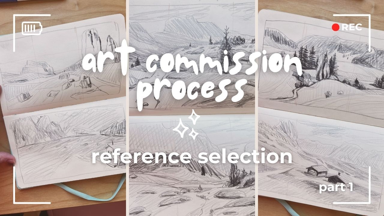 How to create a commission process p.1 - ref photos, value studies, sketches