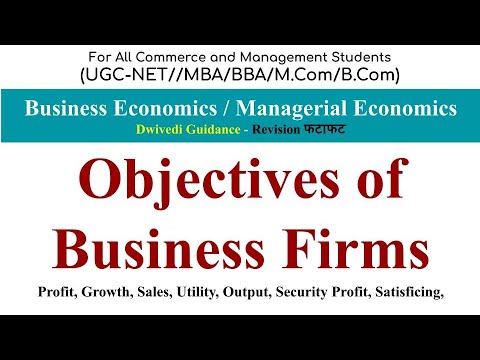 Objectives of the Business Firms, objective of the business firm business economics, Dwivedi