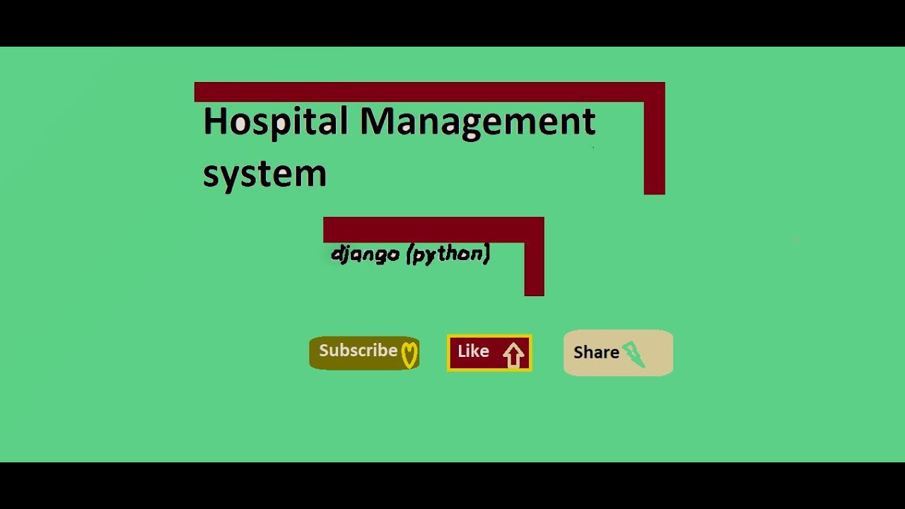 Hospital Management System PART 1 in Django-python