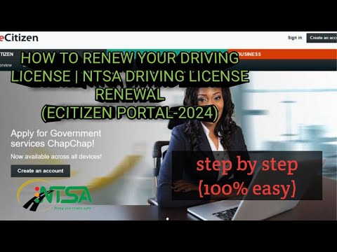 How to renew your Driving Licence at Ecitizen (NTSA new portal-2024)