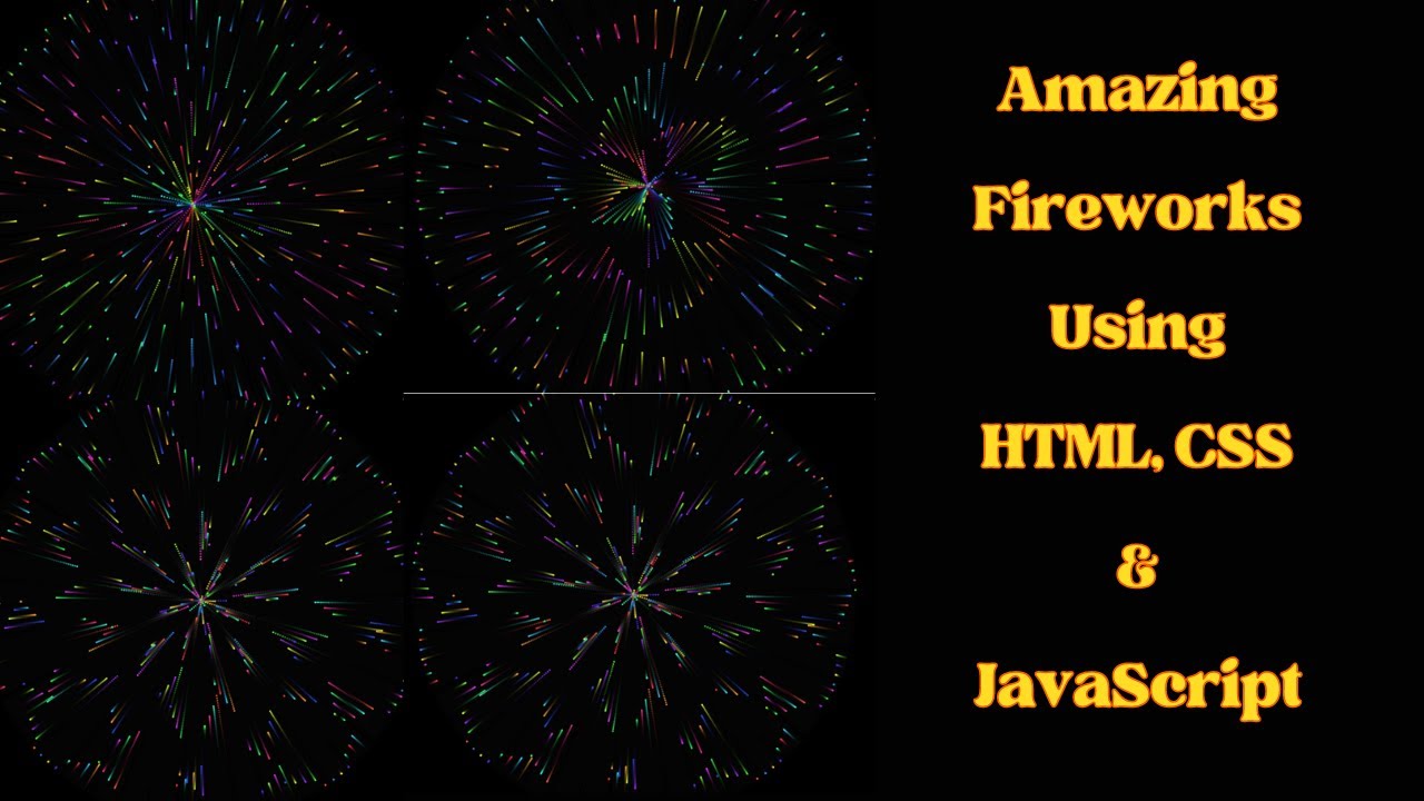 How to make Firework using HTML and CSS JavaScript | How to design Firework | Amit Tutorial