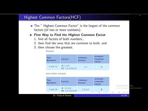FPMA0800 Week 2: (Factors of numbers)