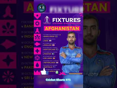 Afghanistan Matches Schedule in ICC World Cup 2023 #afghanistan #schedule #iccworldcup2023