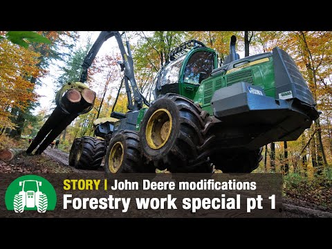 John Deere Forestry Equipment | Forestry with Haas Maschinenbau Part 1 | Harvester & Forwarder