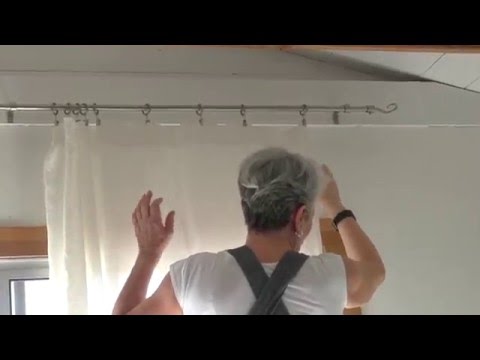 Hanging Curtains Using Ring Clips (easiest method) - presented by Tricia Rose of Rough Linen