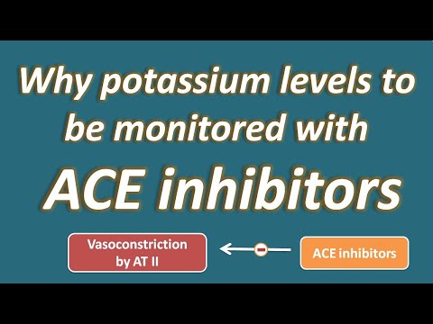 Why potassium levels should be monitored with ACE inhibitors?