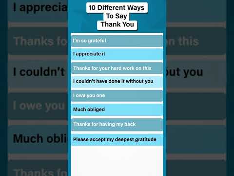 Different Ways To Say 'Thank You' | How To Say Thank You In Different Ways #shorts #thankyou
