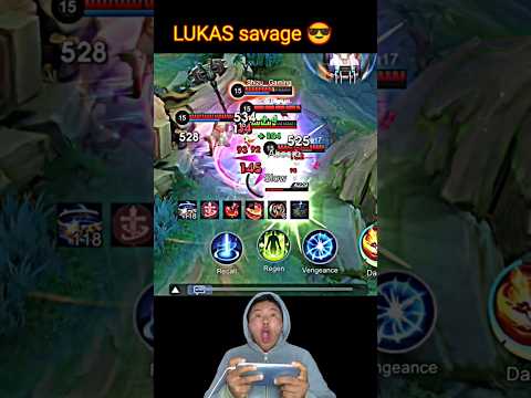New Lukas build emblem Lategame 1 vs 5 Savage#MLBB #MobileLegendsBangBang #MLBBSkin#lukas