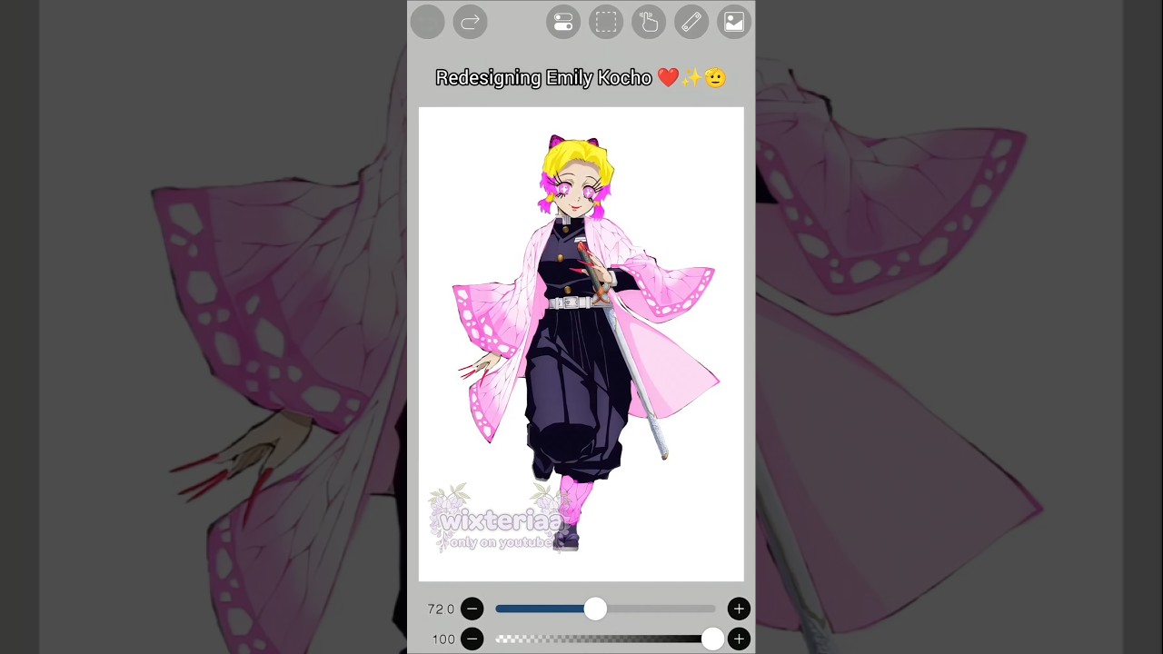 Redesigning Emily Kocho ❤️✨#kny #knyoc #demonslayer #EmilyKocho