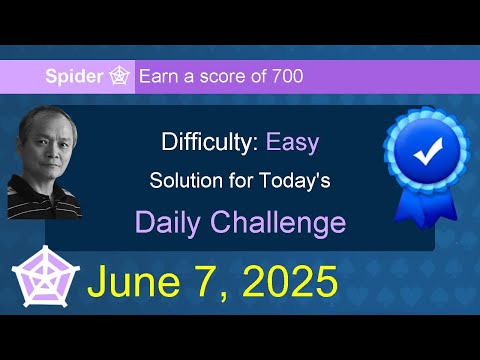 Microsoft Solitaire Collection: Spider - Easy - June 7, 2025