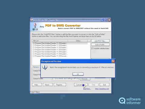 How to use Any PDF to DWG Converter