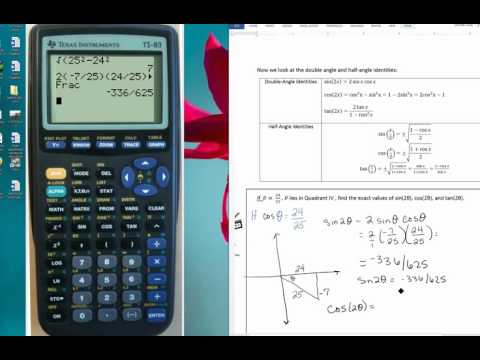 using double angle identities
