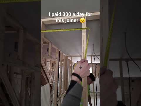Joiner cost me HOWMUCH? FOR WHAT?! #joinery #drylining #drywall #construction #fyp