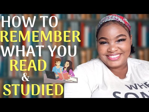 HOW TO REMEMBER WHAT YOU READ AND STUDIED