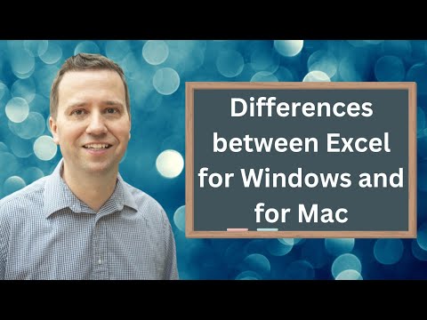 Excel for Windows and Mac Differences