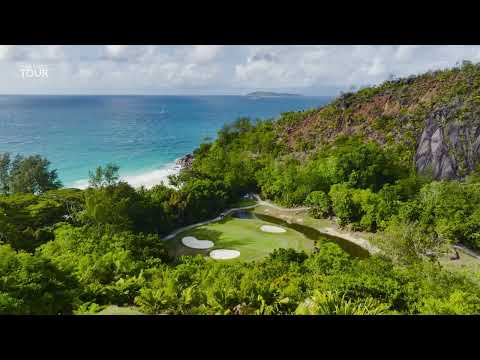 Aerial view of the signature 15th hole