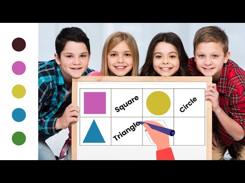 Geometric Shapes Drawing For Kids, Shapes Drawing Art For Kids, Learn 2d shapes drawing for kids